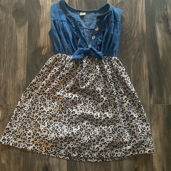 Infinity denim | Dresses | Infinity Denim 6t Cheetah Tank Top Dress ...